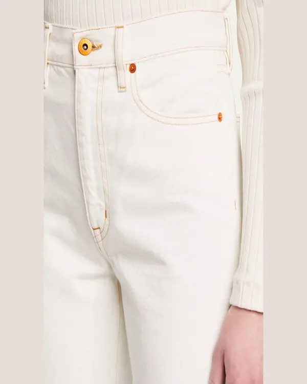 SLVRLAKE Grace Soft Cotton Pants - Natural Wh