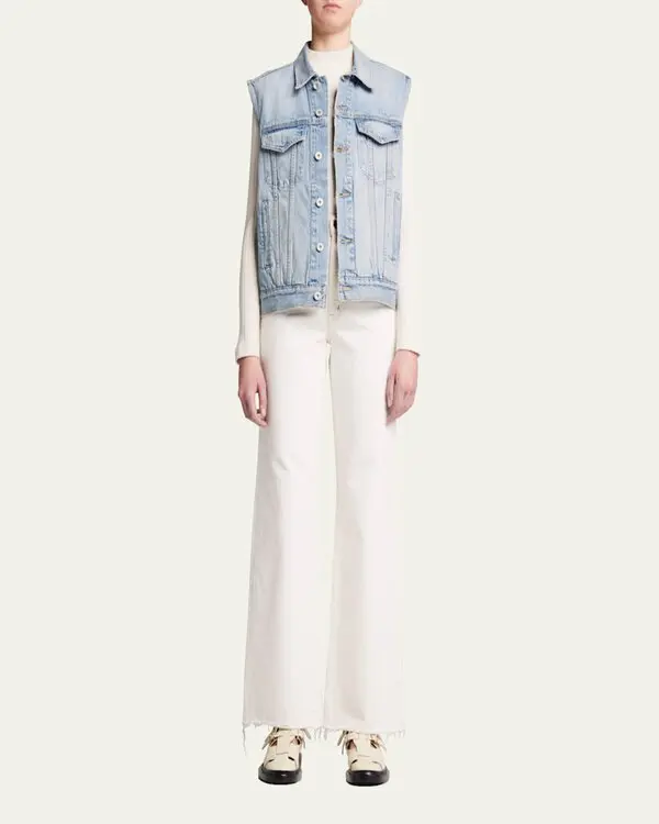 SLVRLAKE Grace Soft Cotton Pants - Natural Wh