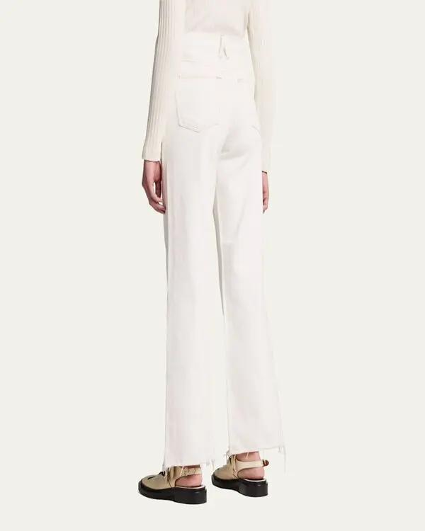 SLVRLAKE Grace Soft Cotton Pants - Natural Wh