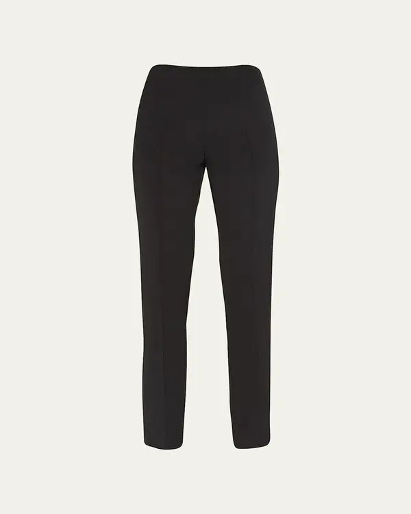 Akris Melissa Silk Marocain Pants - Black