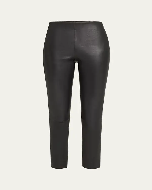 Vince Cropped Leather Leggings
