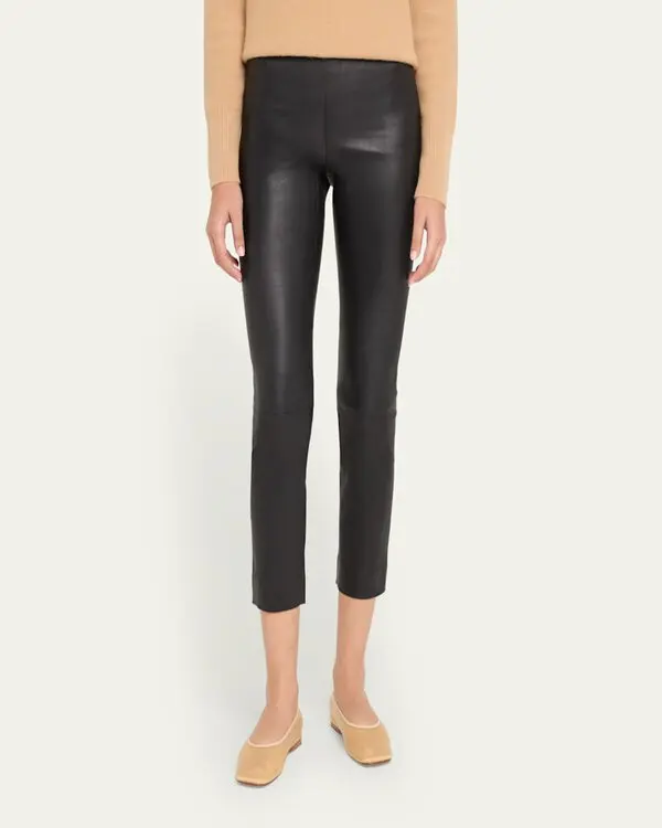 Vince Cropped Leather Leggings