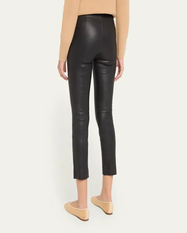 Vince Cropped Leather Leggings