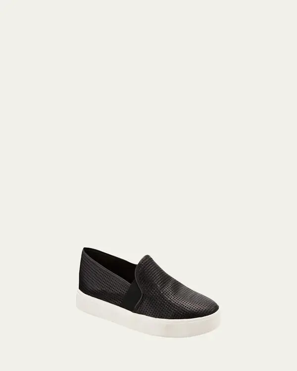 Vince Blair Perforated Slip-on Sneakers - Black