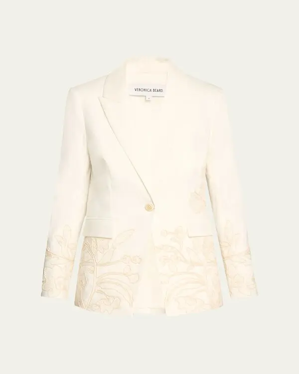 Veronica Beard Long And Lean Dickey Jacket - Off White