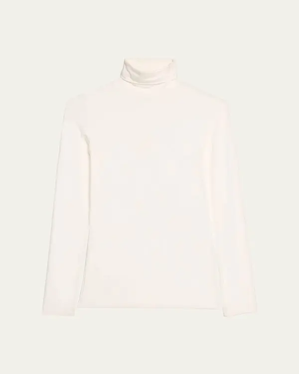 Majestic Filatures Soft Touch Long-sleeve Turtleneck - Milk