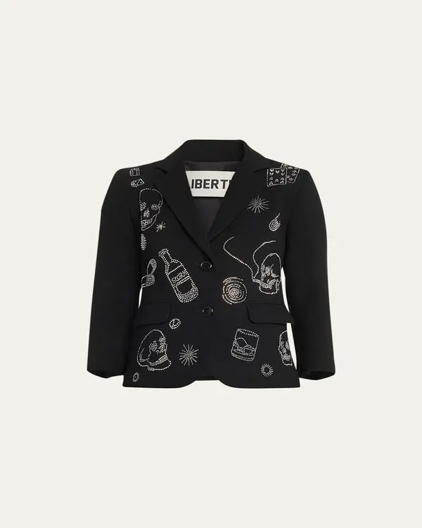 Libertine Party Skulls Gabardine Blazer