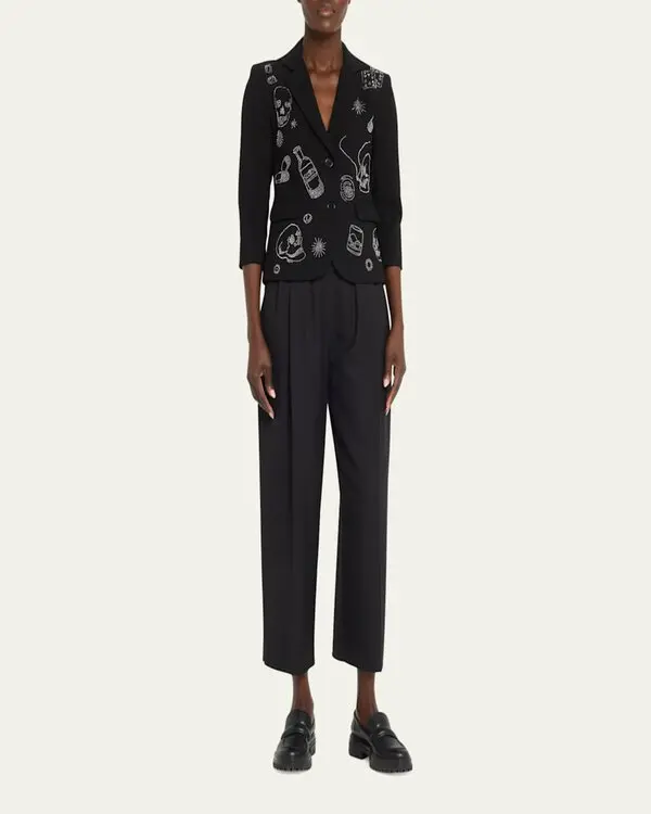 Libertine Party Skulls Gabardine Blazer