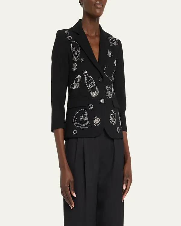 Libertine Party Skulls Gabardine Blazer