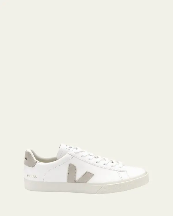 VEJA Campo Leather Low-top Sneakers - White/grey
