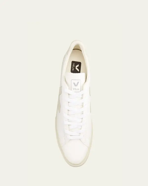 VEJA Campo Leather Low-top Sneakers - White/grey