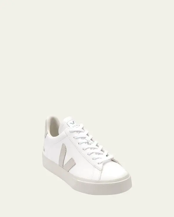 VEJA Campo Leather Low-top Sneakers - White/grey