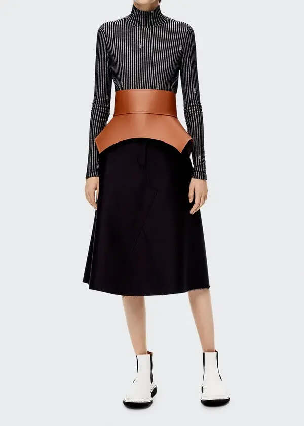 Loewe Obi Leather Corset Belt - Tan | Editorialist display picture 1