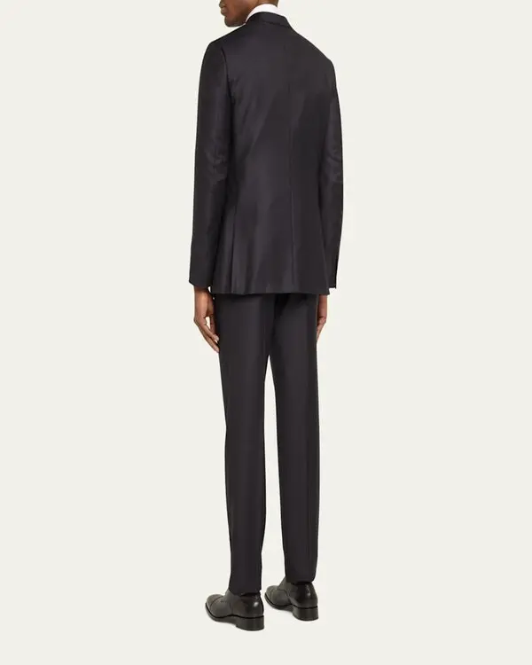 Zegna Trofeo Milano Two-piece Wool Suit - Navy Solid