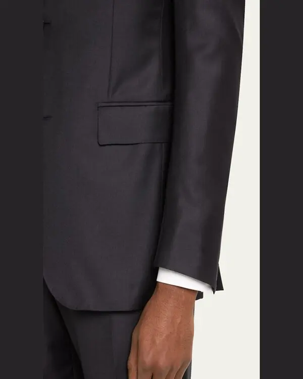Zegna Trofeo Milano Two-piece Wool Suit - Navy Solid
