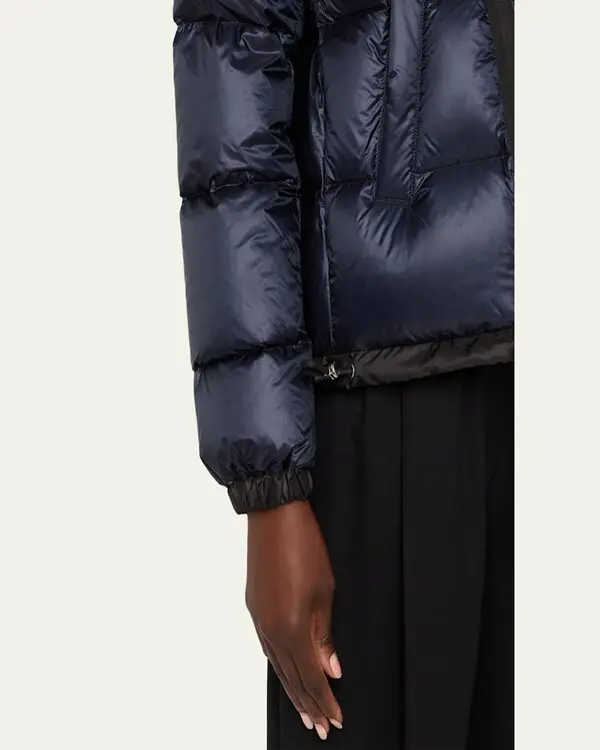 Sacai Quilted Short Puffer Jacket - Dnavy