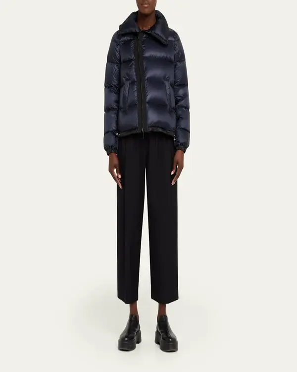 Sacai Quilted Short Puffer Jacket - Dnavy