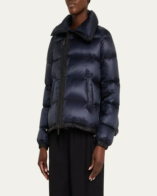 Sacai Quilted Short Puffer Jacket - Dnavy