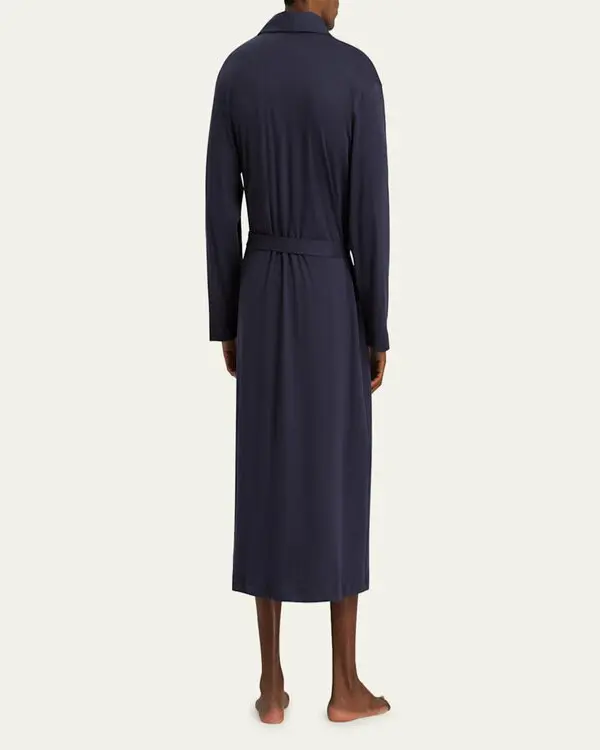 Hanro Night & Day Knit Robe - Black Iris