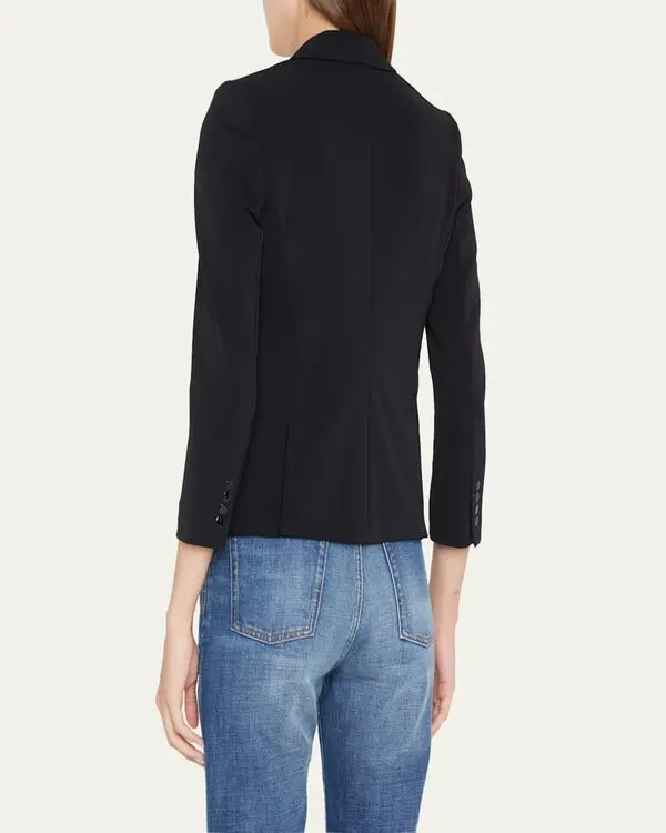 Veronica Beard Scuba Schoolboy Blazer Jacket - Black