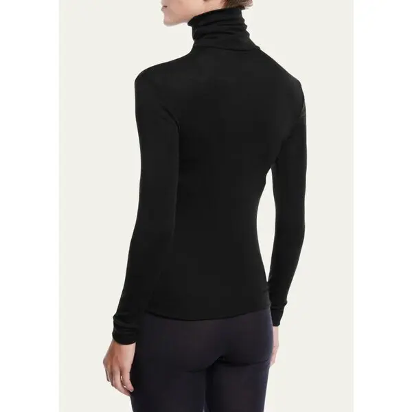 Hanro Silk-cashmere Turtleneck Top - Vanilla