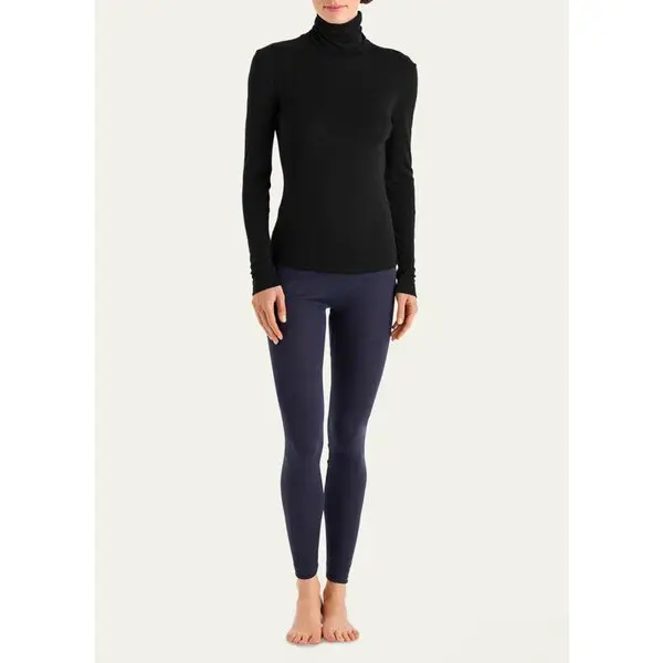 Hanro Silk-cashmere Turtleneck Top - Vanilla