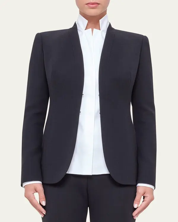 Akris Shawl-collar Wool-blend Jacket - Black