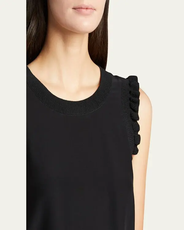 Cinq À Sept Lenore Sleeveless Silk Top - Black