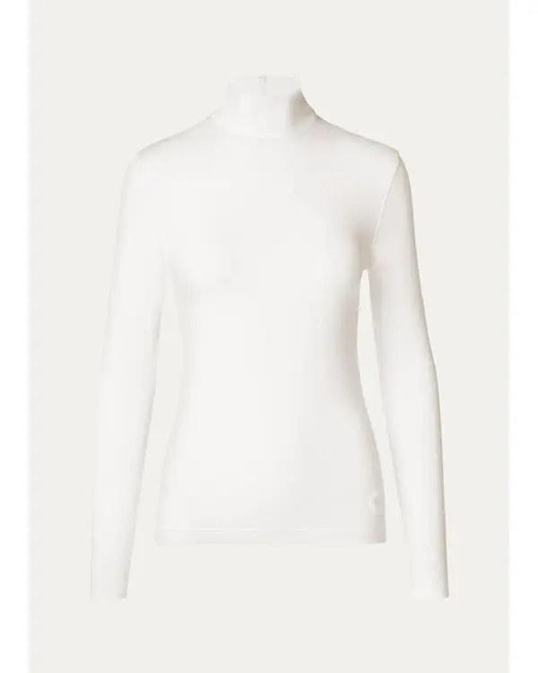 Akris Turtleneck Modal-stretch Top - Cream