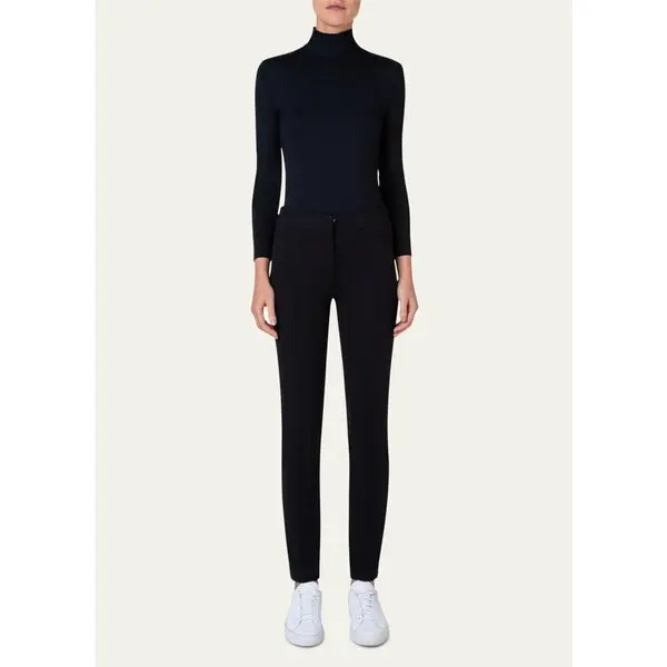 Akris Turtleneck Modal-stretch Top - Cream