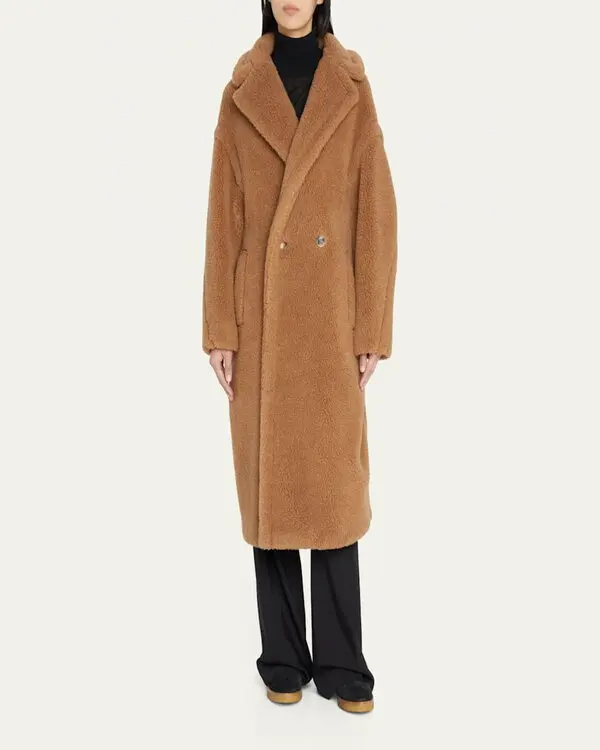 Max Mara Hair Blend Teddy Coat - Camel