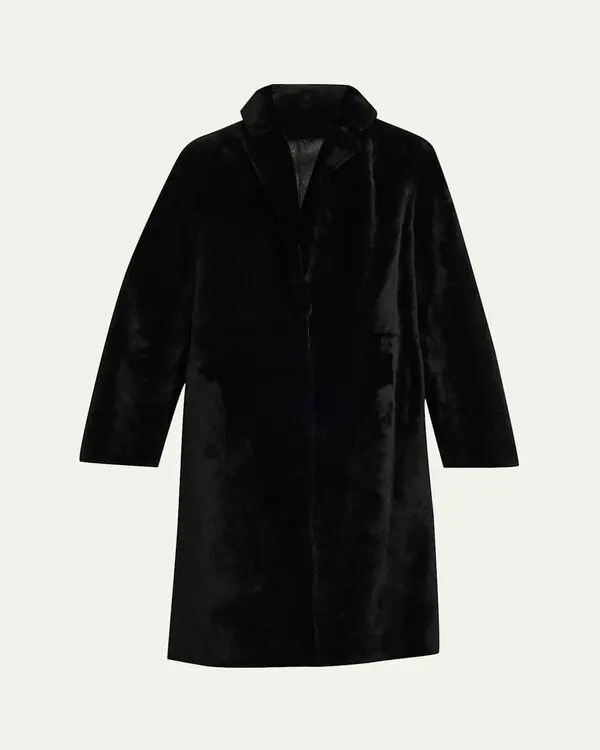 YVES SALOMON Lamb Shearling Long Coat