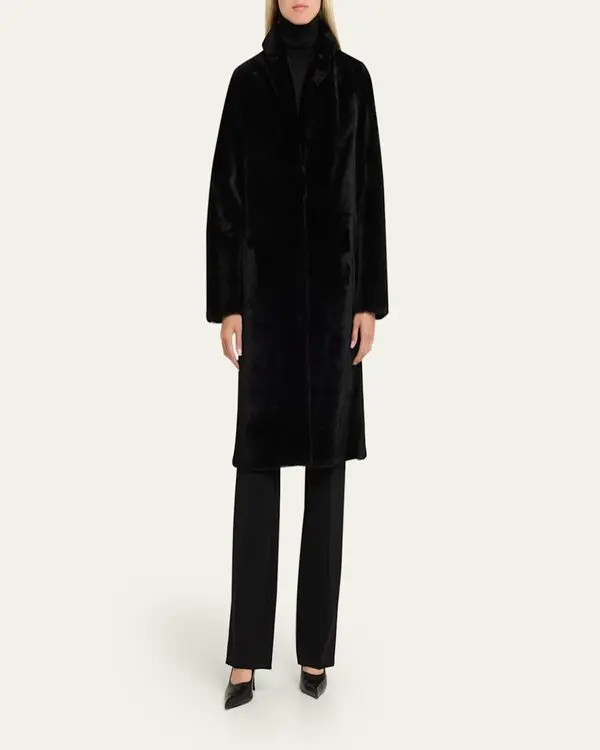 YVES SALOMON Lamb Shearling Long Coat