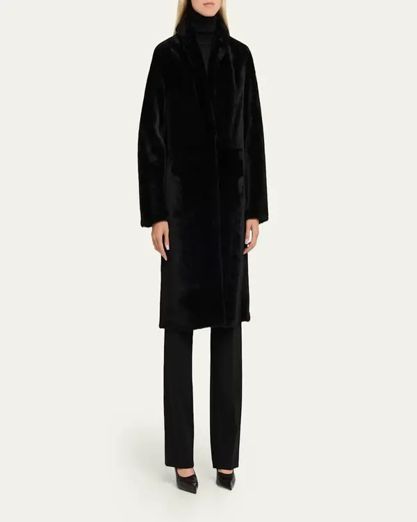 YVES SALOMON Lamb Shearling Long Coat