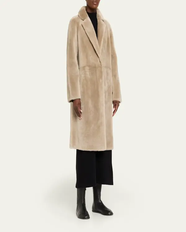 YVES SALOMON Lamb Shearling Long Coat