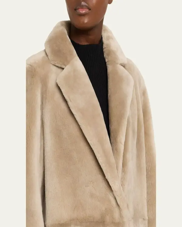 YVES SALOMON Lamb Shearling Long Coat