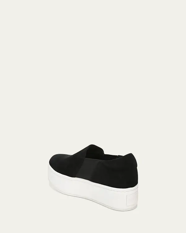 Vince Warren Suede Platform Sneakers - Black