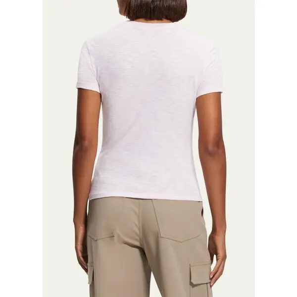 Theory Tiny Tee 2 Organic Cotton Top - Peach
