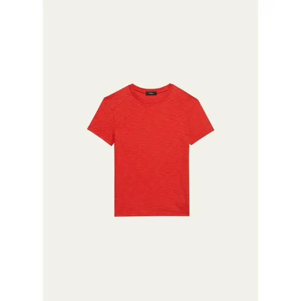 Theory Tiny Tee 2 Organic Cotton Top - Peach