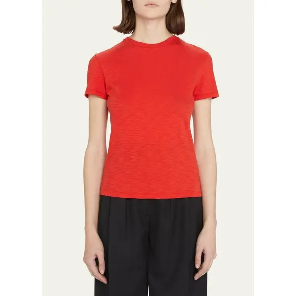 Theory Tiny Tee 2 Organic Cotton Top - Peach