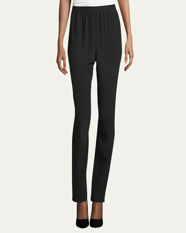 Eskandar Slim-leg Silk Trousers