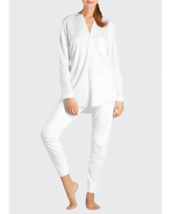 Hanro Pure Essence Two-piece Pajama Set - Black