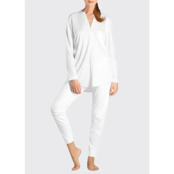 Hanro Pure Essence Two-piece Pajama Set - Black