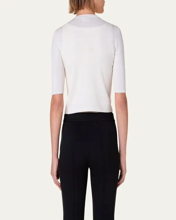 Akris Half-sleeve Cardigan - Black