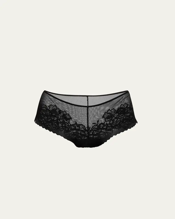 Natori Flora Lace Hipster Briefs - Black