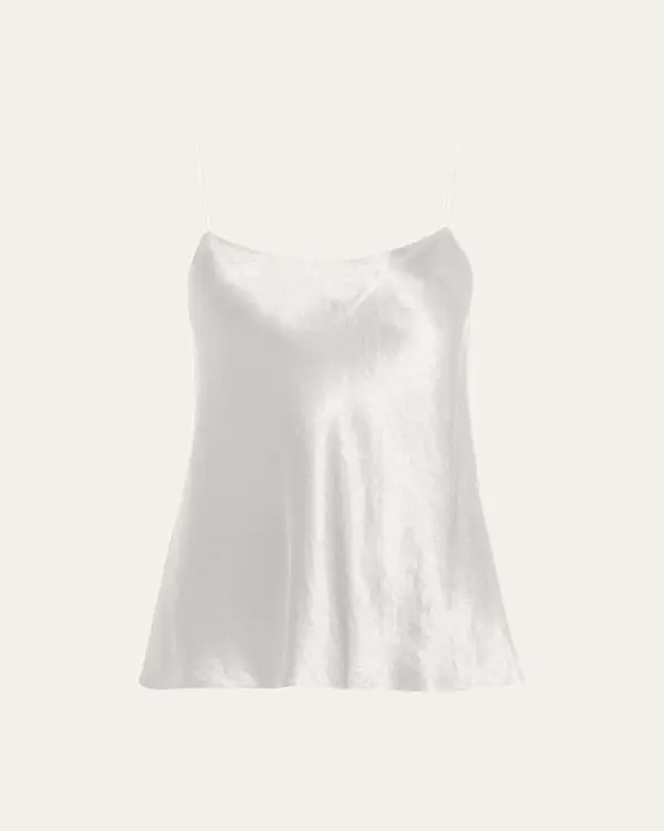 Vince Satin Scoop-neck Cami - Champagne