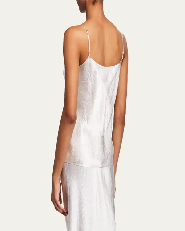 Vince Satin Scoop-neck Cami - Champagne