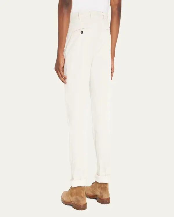 Brunello Cucinelli American Pima Italian-fit Chino Trousers - Beige