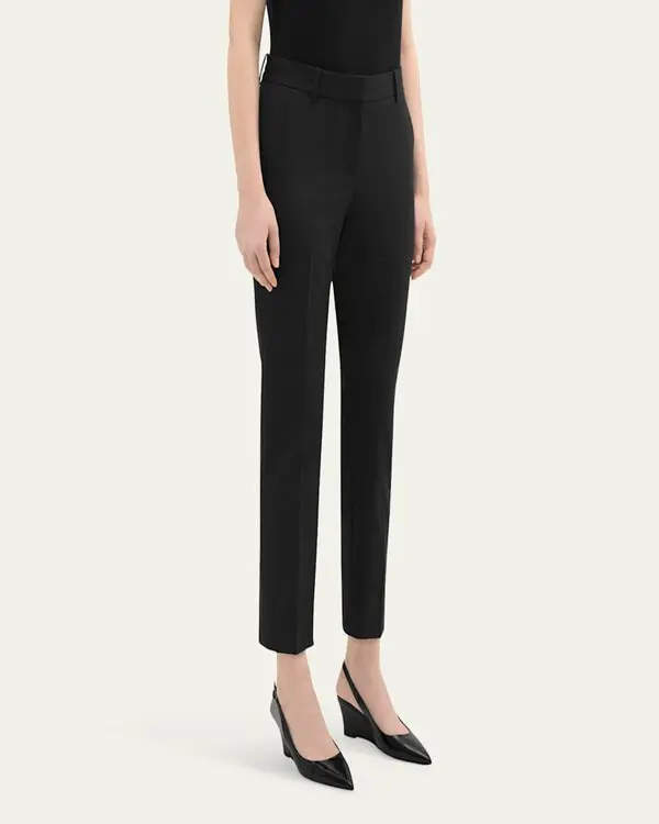 Theory Treeca Good Wool Cropped Pants