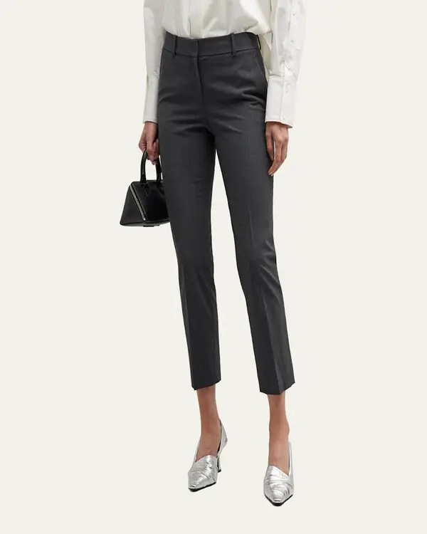 Theory Treeca Good Wool Cropped Pants